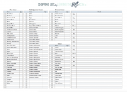 Free Printable shopping List | Free PDF grocery list printable